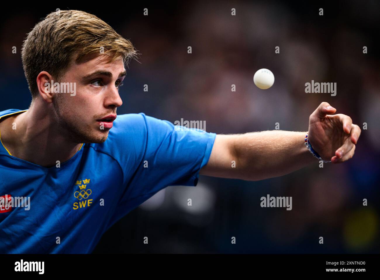 Truls Möregårdh of, Sweden. , . at the men's singles semifinal table ...