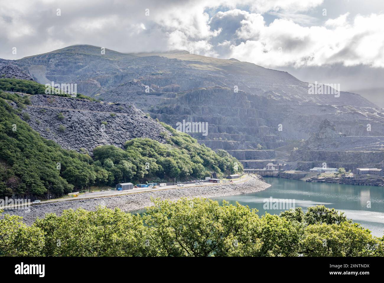 Image portraying the scale of past quarrying for slate in Llanberis ...