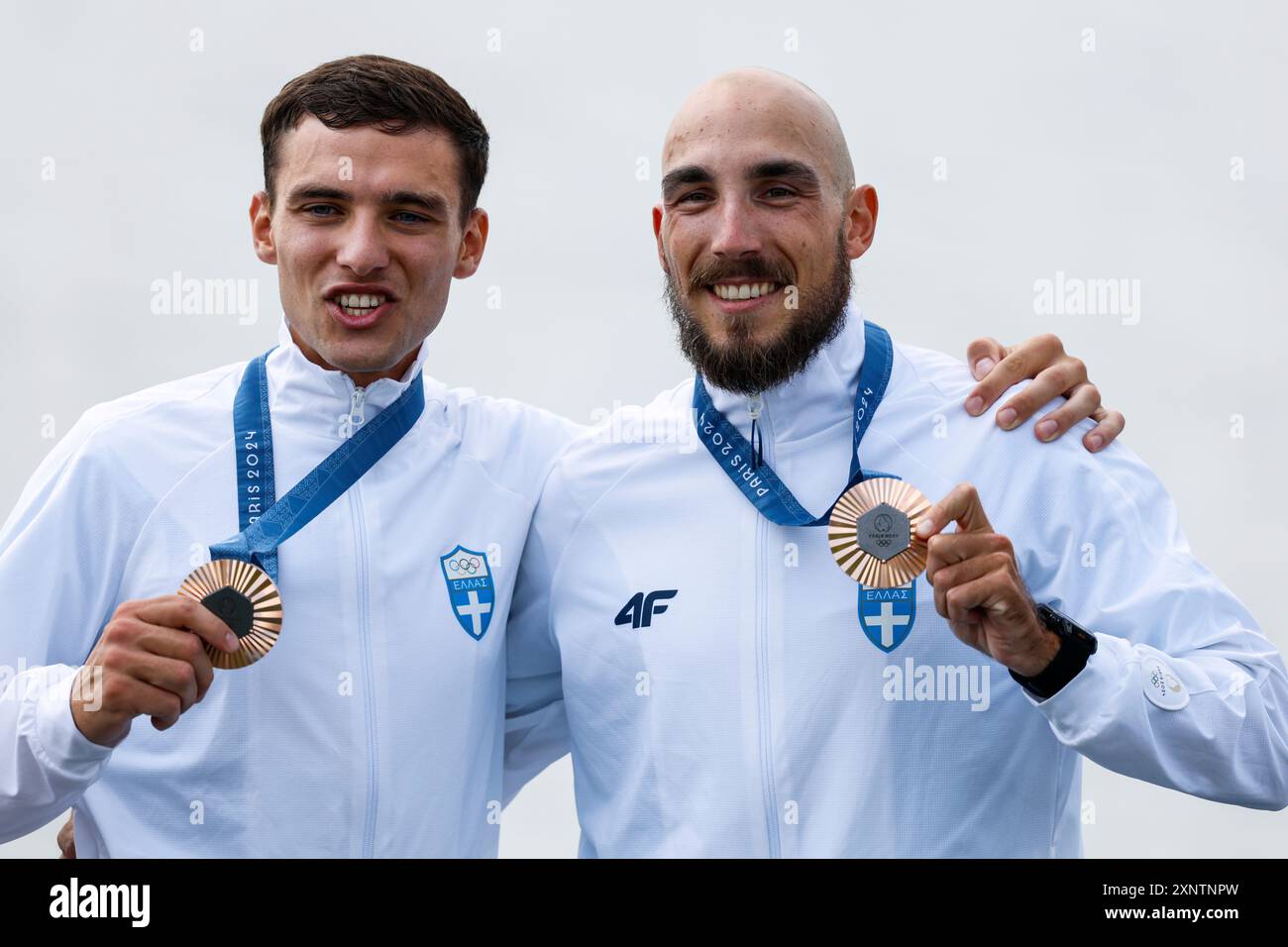 Bronze medalists Antonios Papakonstantinou and Petros Gkaidatzis of ...