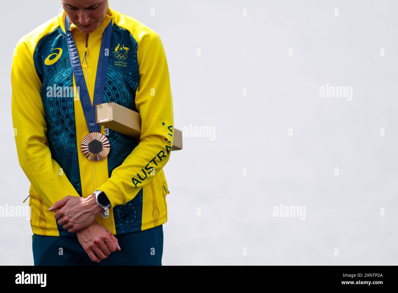 Detail of Bronze medalists Jess Morrison and Annabelle McIntyre of ...