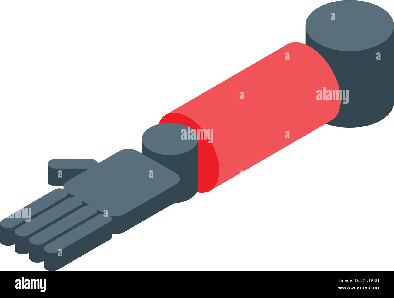 Modern robotic arm offering handshake in isometric view Stock Vector ...
