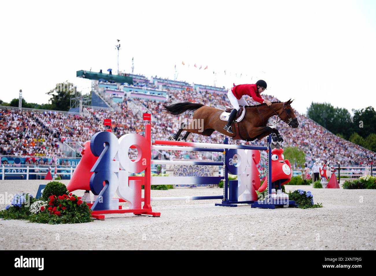 United States' Karl Cook aboard Caracole de la Roque during the Jumping ...
