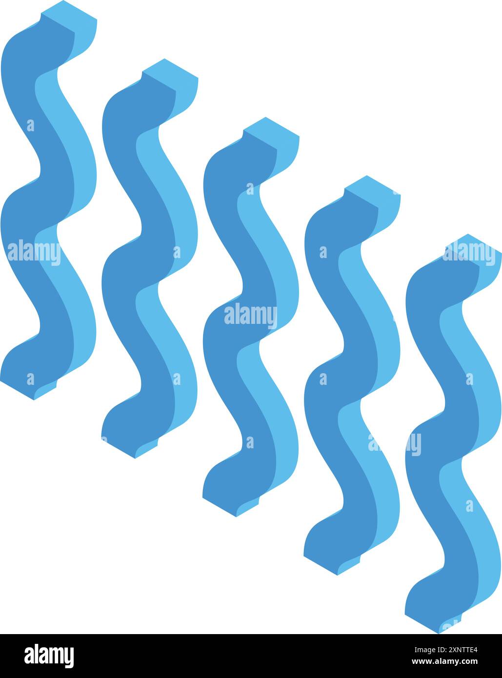 Abstract 3d blue waves forming increasing chart showing business ...