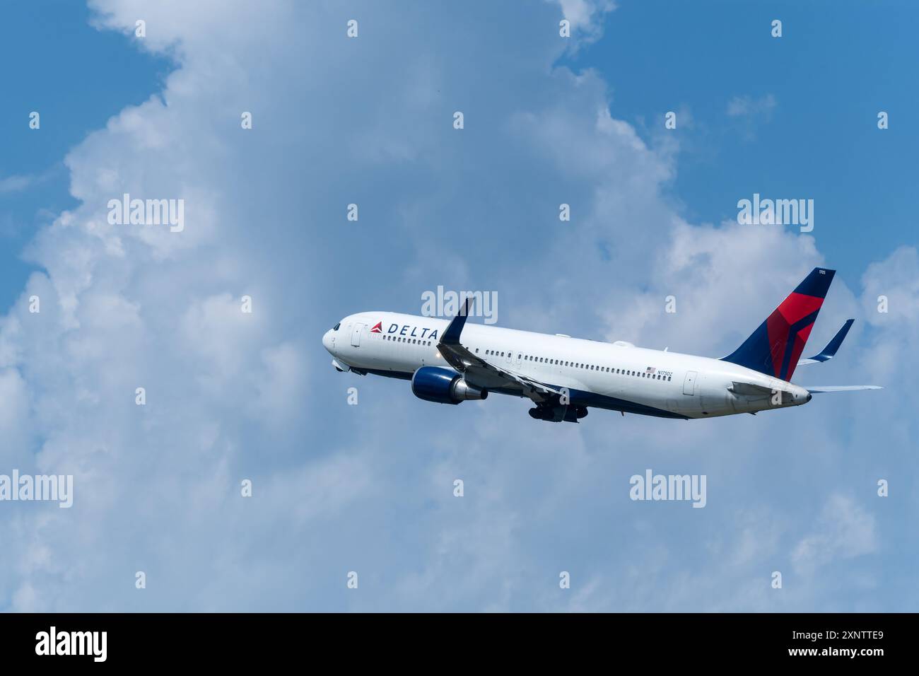 Geneva, Switzerland - July 27, 2024: sign and logo on an Airbus A330 ...