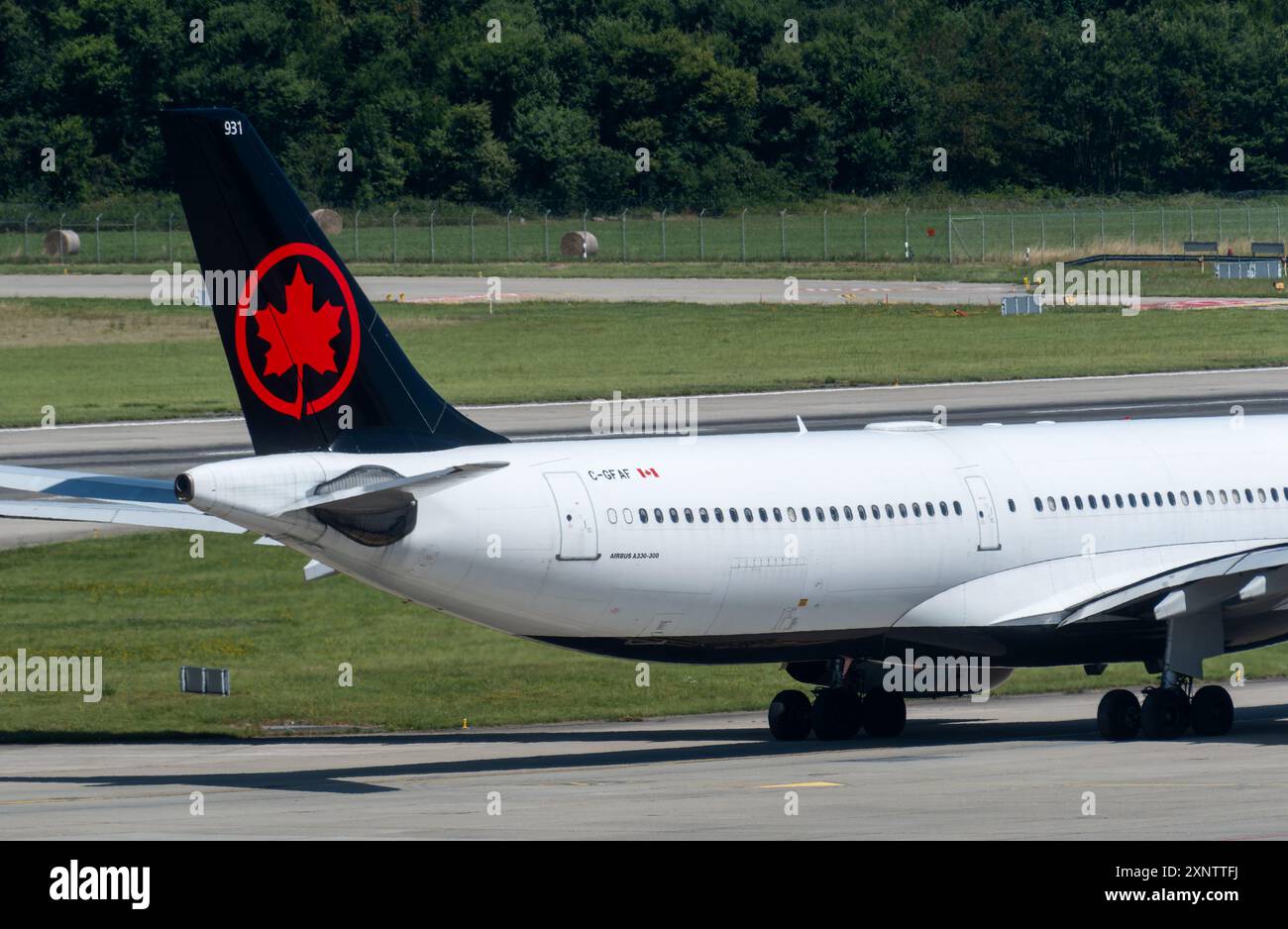 Geneva, Switzerland - July 27, 2024: sign and logo on an Airbus A330 ...