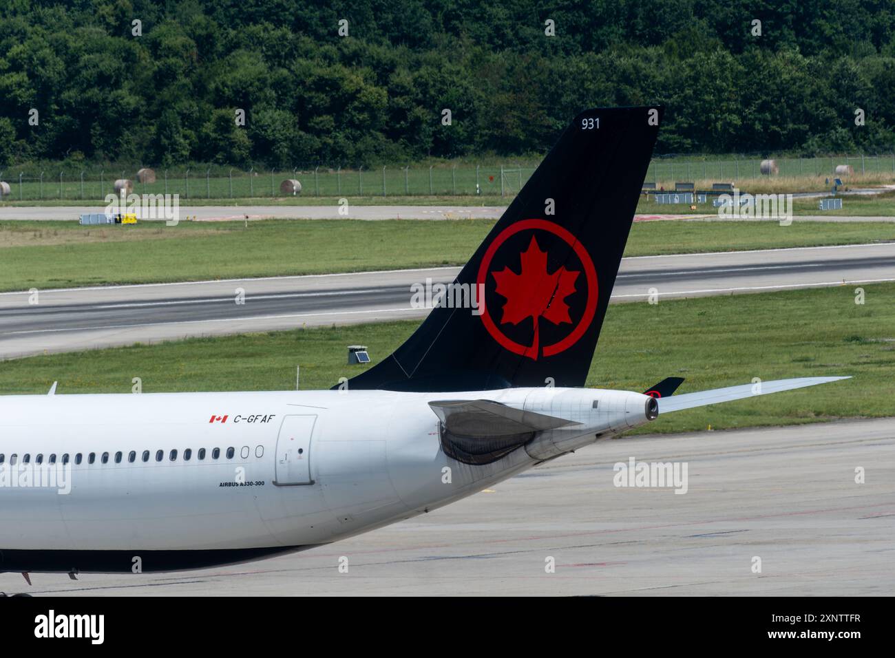 Geneva, Switzerland - July 27, 2024: sign and logo on an Airbus A330 ...