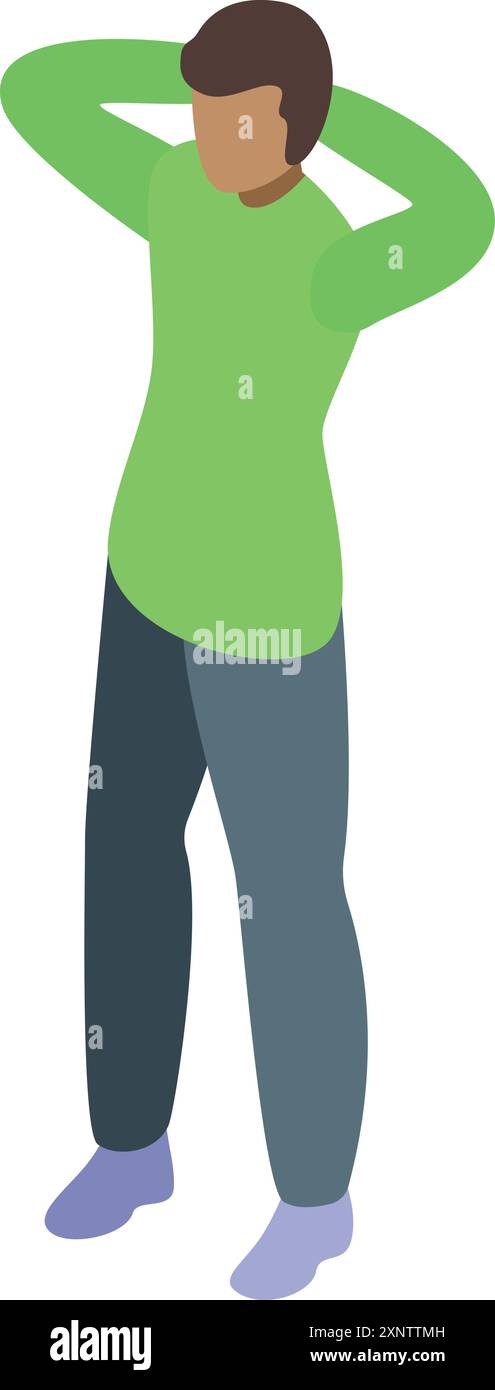 Man muscles stretching not woman Stock Vector Images - Alamy