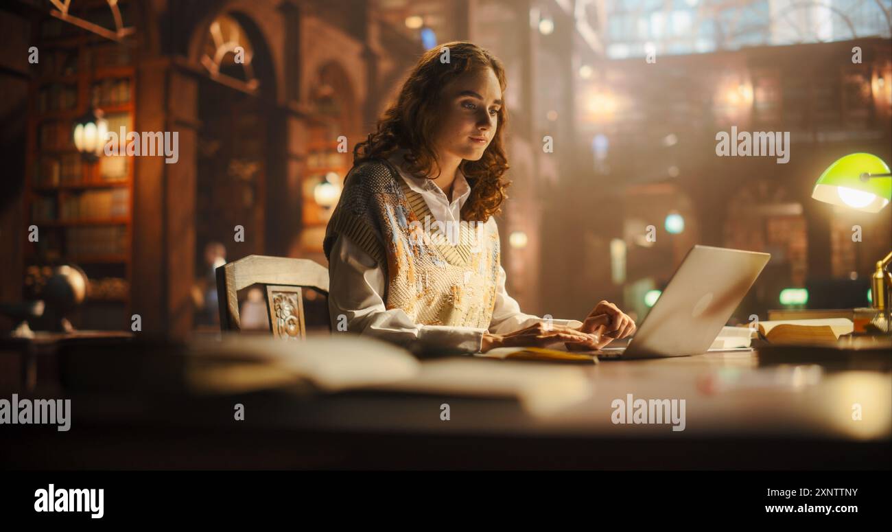 Young smart student female hi-res stock photography and images - Alamy
