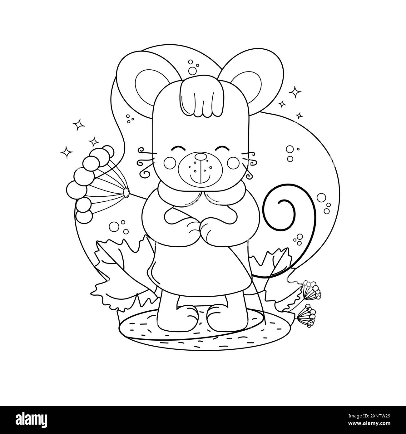 Childrens drawings coloring page. A mouse dressed in a colorful outfit ... Childrens drawings coloring page. A mouse dressed in a colorful outfit ...