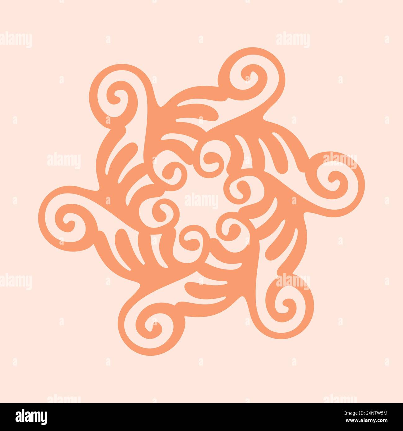 Peach fuzz botanical texture vector motif with color of the year two ...