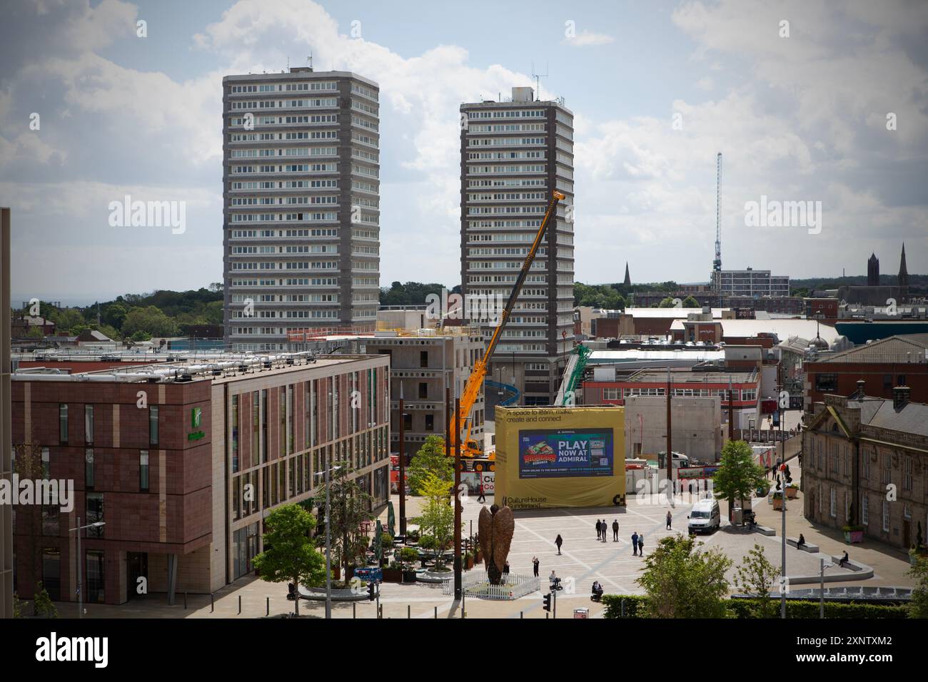 An aerial view of Keel Square in Sunderland City centre, where the ...