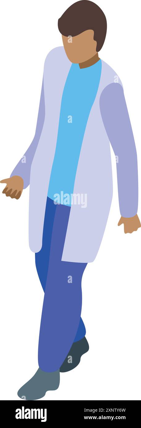 Doctor walking in hallway Stock Vector Images - Alamy