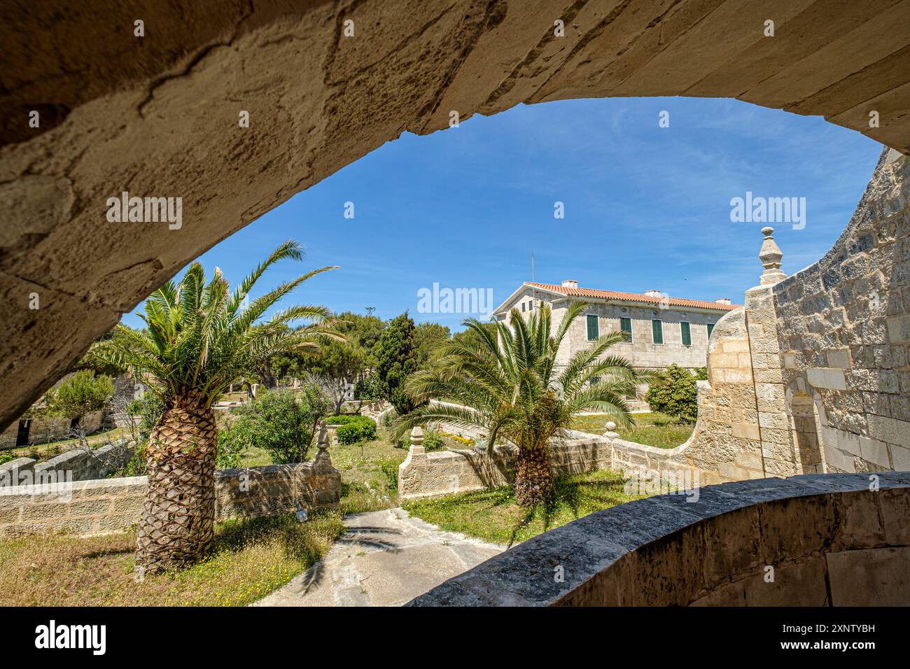 central watchtower, Lazareto de Mahón, San Felipet peninsula, port of ...