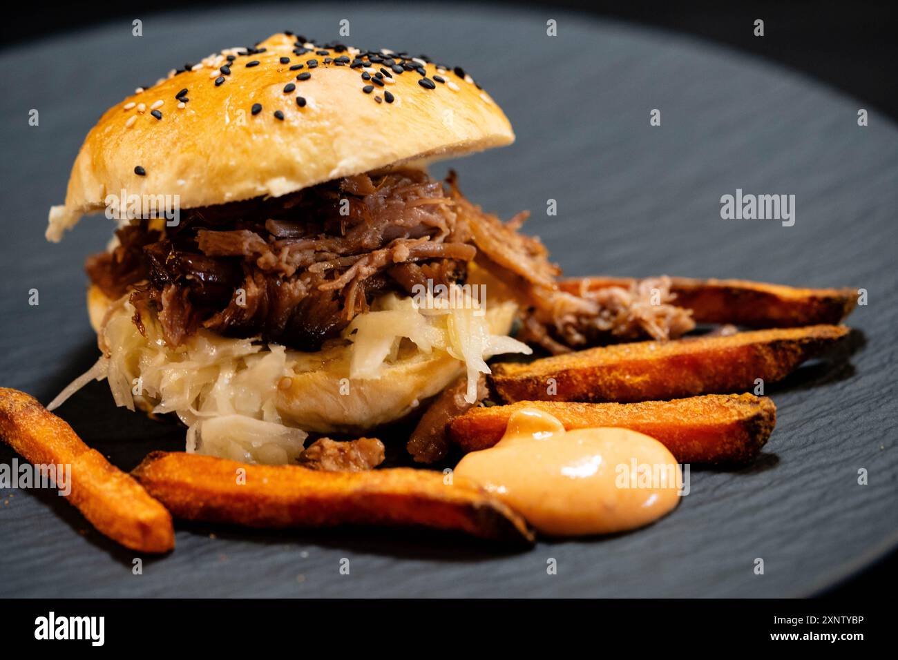 Pulled Pork of a pork shoulder Stock Photo - Alamy
