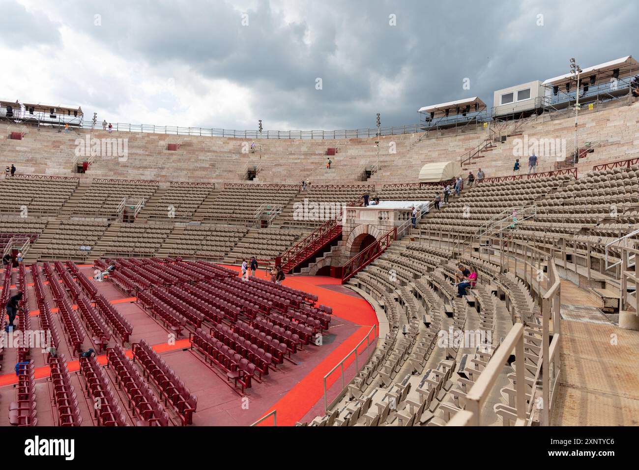 The Interior of the Roman Amphitheatre In Verona Italy Stock Photo - Alamy