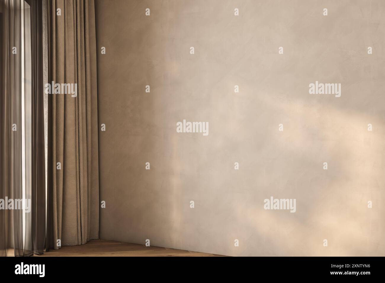 Modern interior design of apartment empty living room with beige wall ...