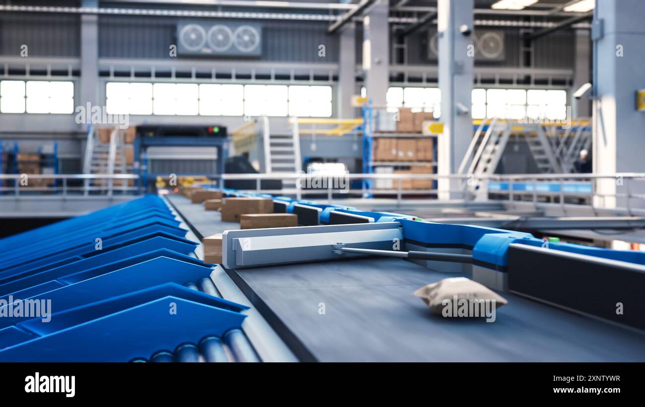 Automated Conveyor Belt Sorting Mechanism in a Logistics Center ...