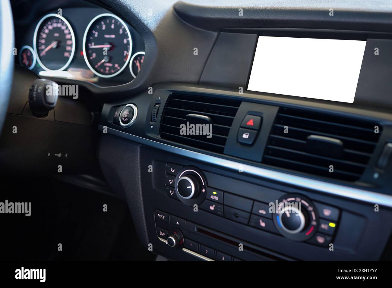 Monitor in car isolated blank screen for navigation maps and GPS ...