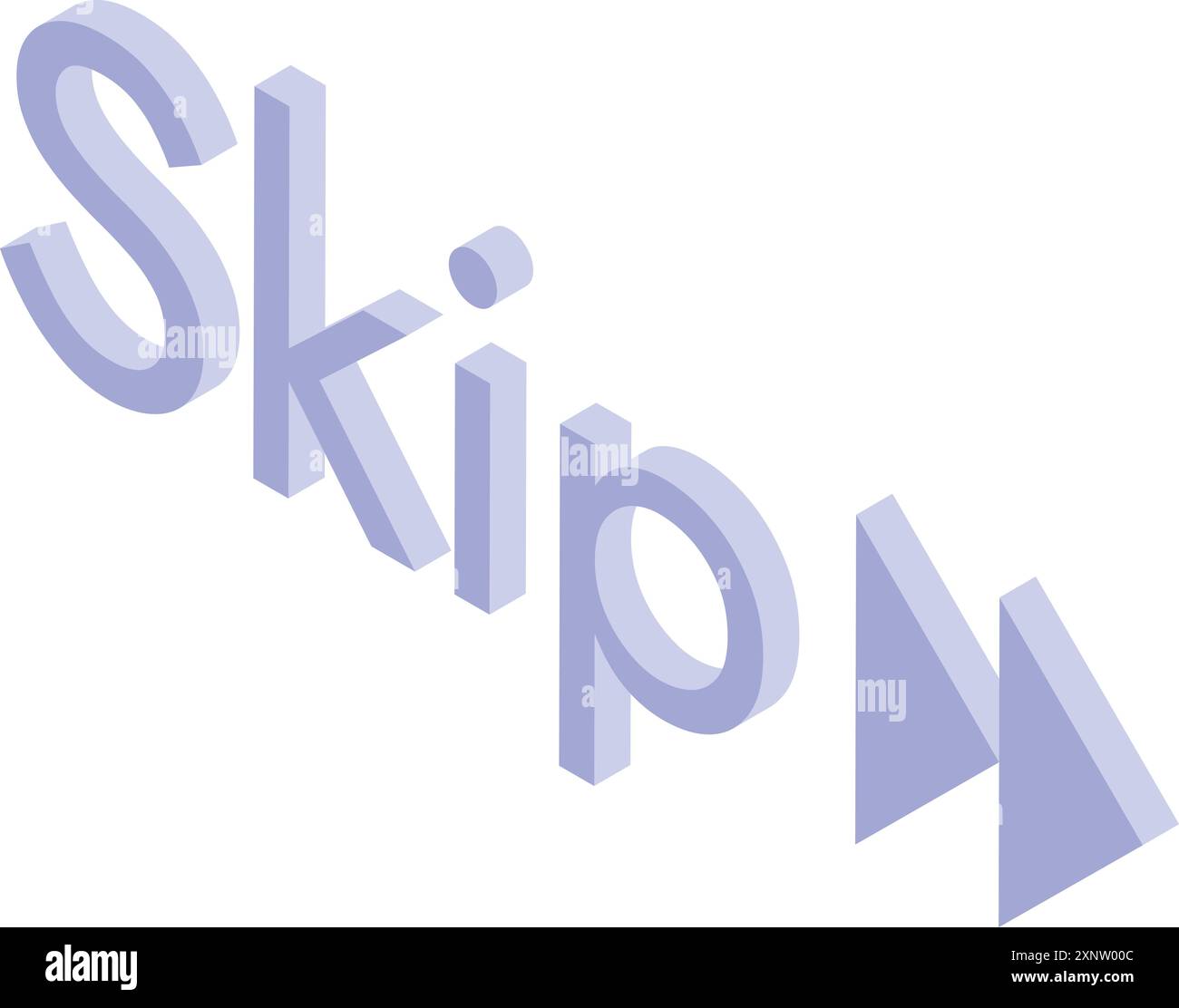 3d skip button icon showing the concept of fast forwarding through ...
