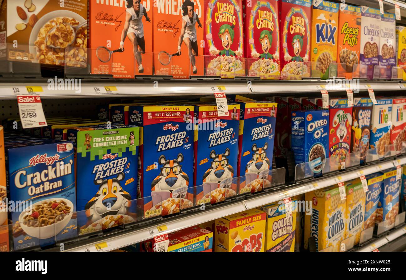 An Assortment Of Breakfast Cereals In A Supermarket In New York On Thursday July 25 2024