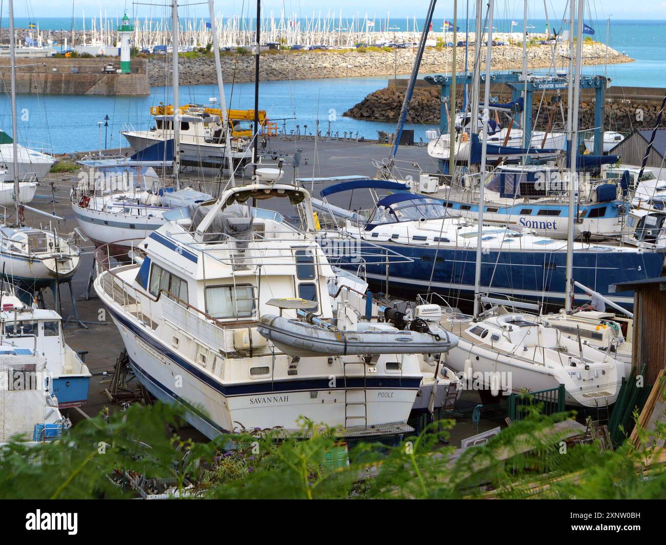 Brittany. The port of the small town of Etables-sur-Mer in the Cotes d ...