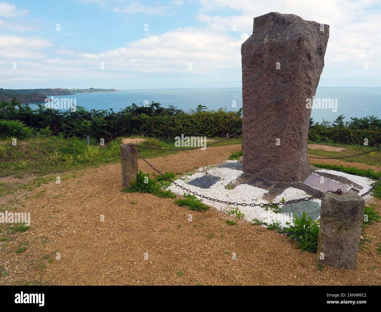France. Brittany. Memorial of the Shelburn network, in the bay of ...