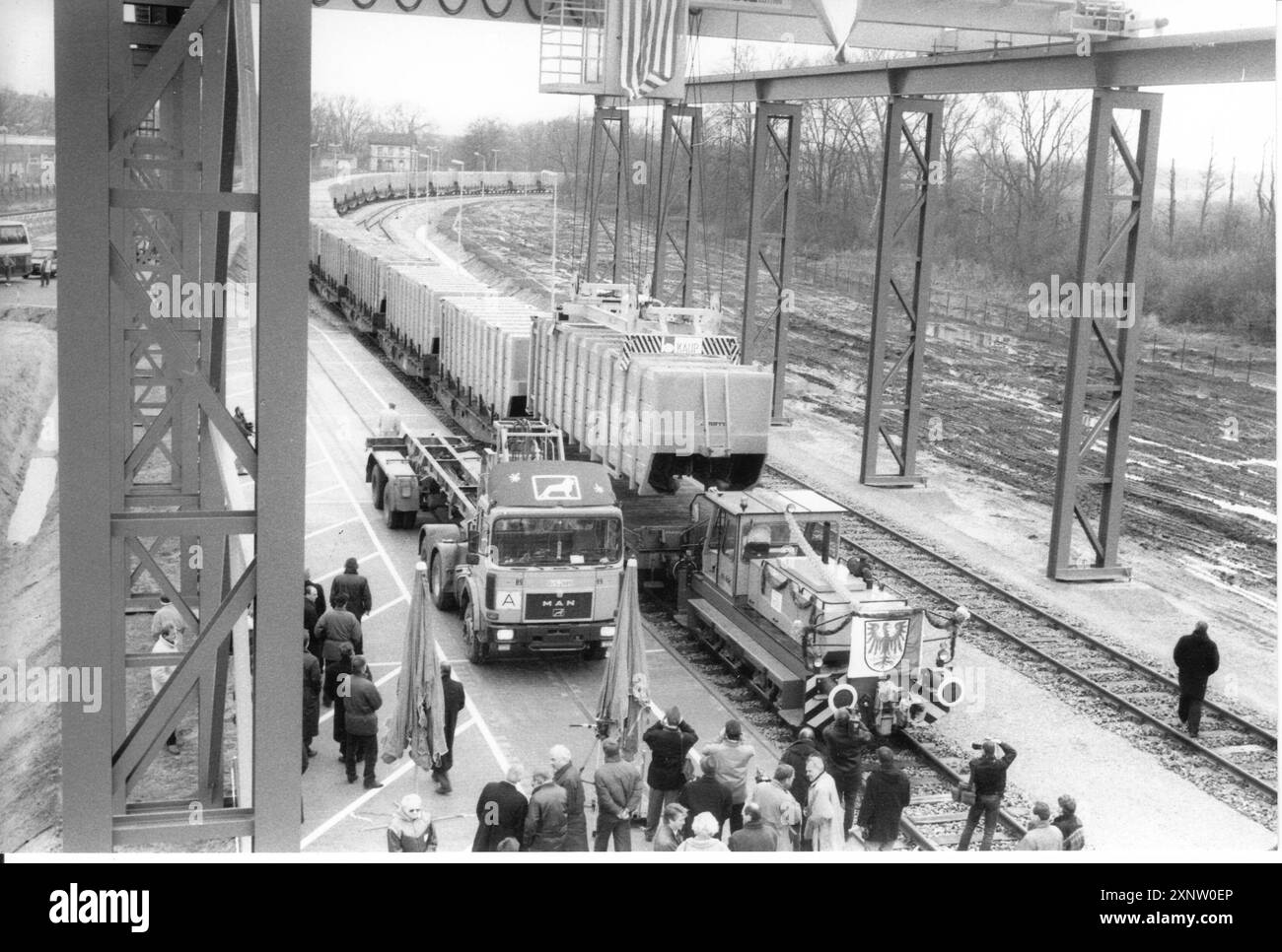 Waste disposal train Black and White Stock Photos & Images - Alamy