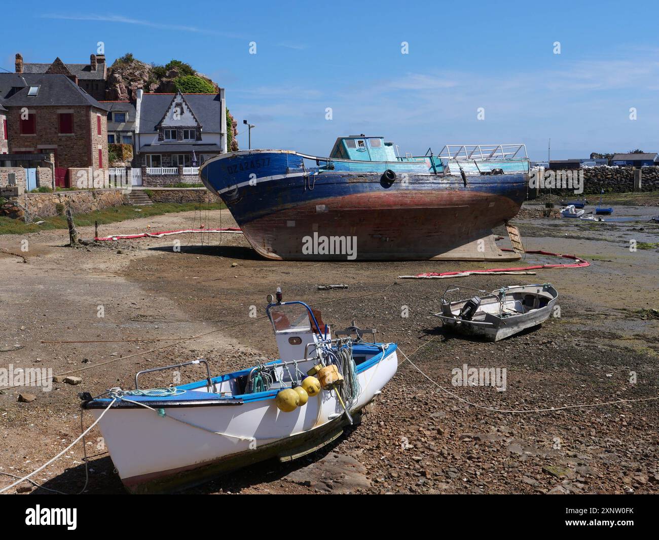Brittany. The small town of Loguivy in the Cotes d'Armor, along the ...