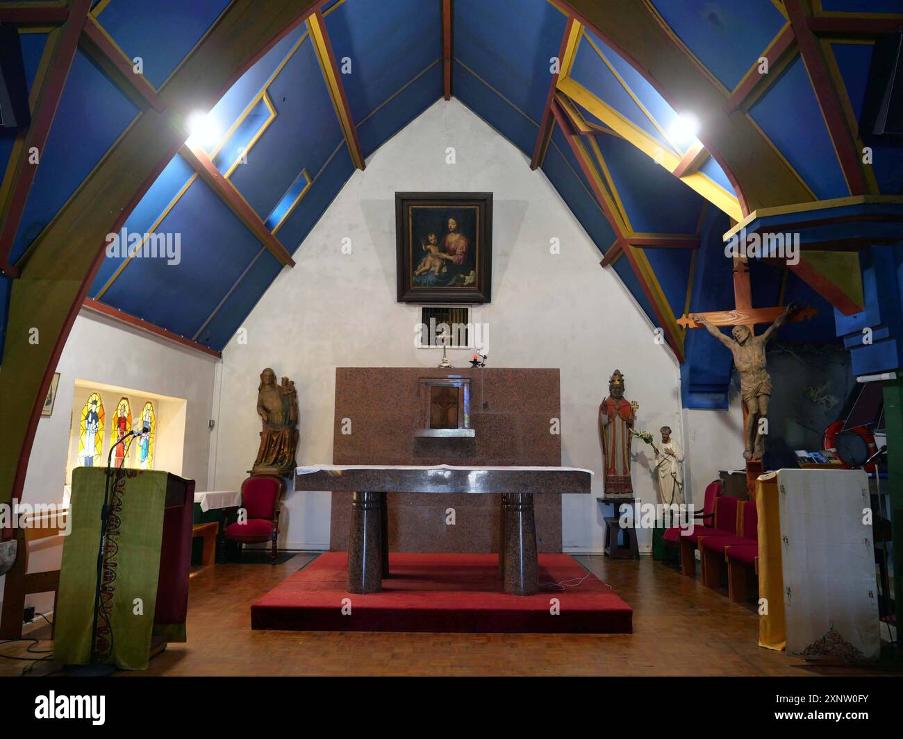 Brittany. The church in the small town of Loguivy in the Cotes d'Armor ...