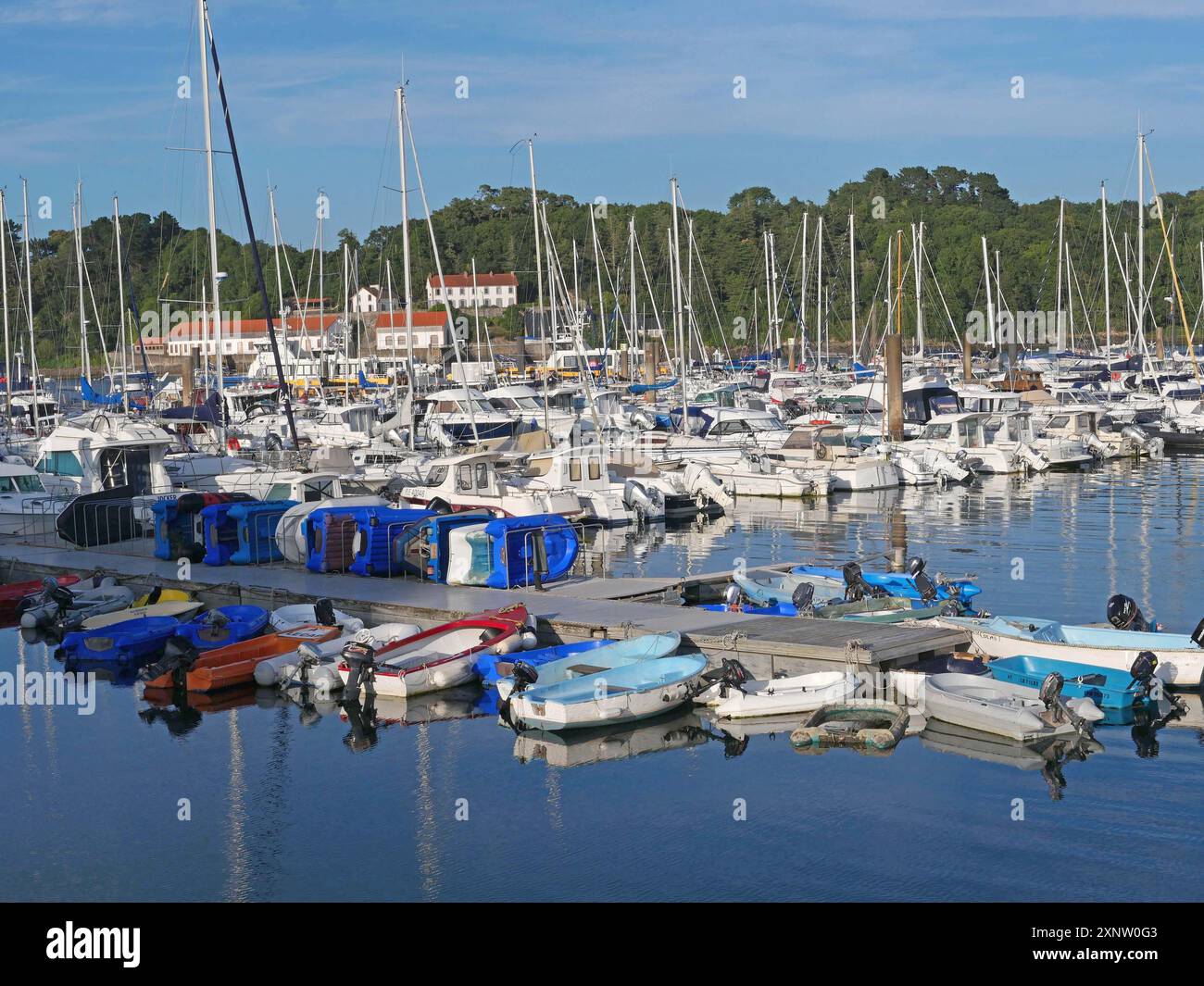 Brittany. The port of the town of Lezardrieux in the Cotes d'Armor ...