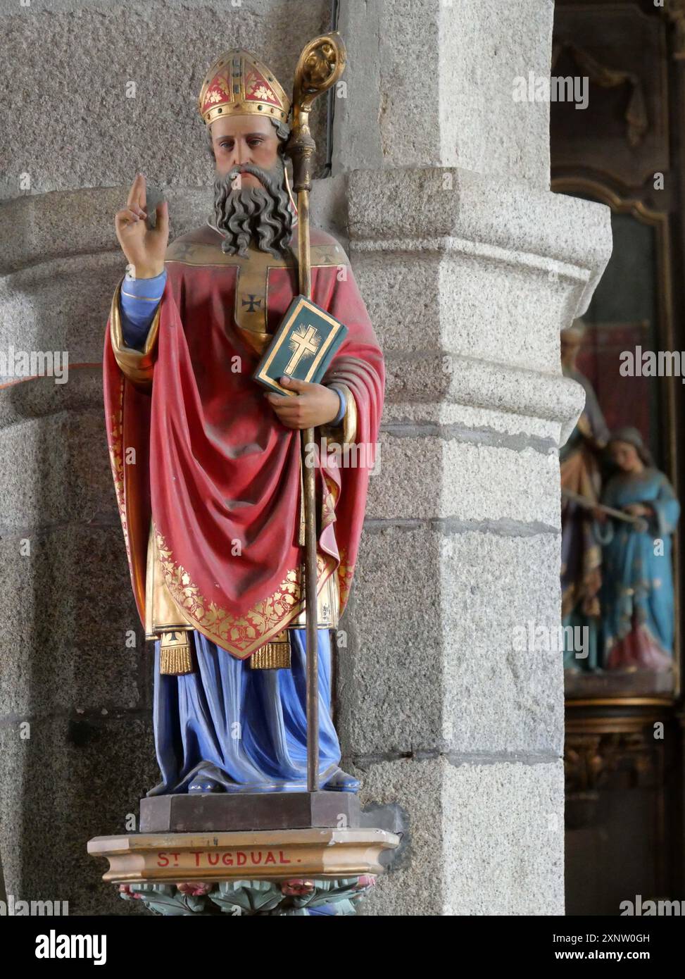 Brittany. The Saint-Georges church in the small town of Pleubian in the ...