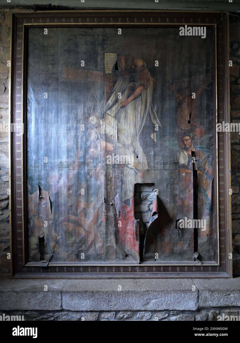 Brittany. The Saint-Georges church in the small town of Pleubian in the ...