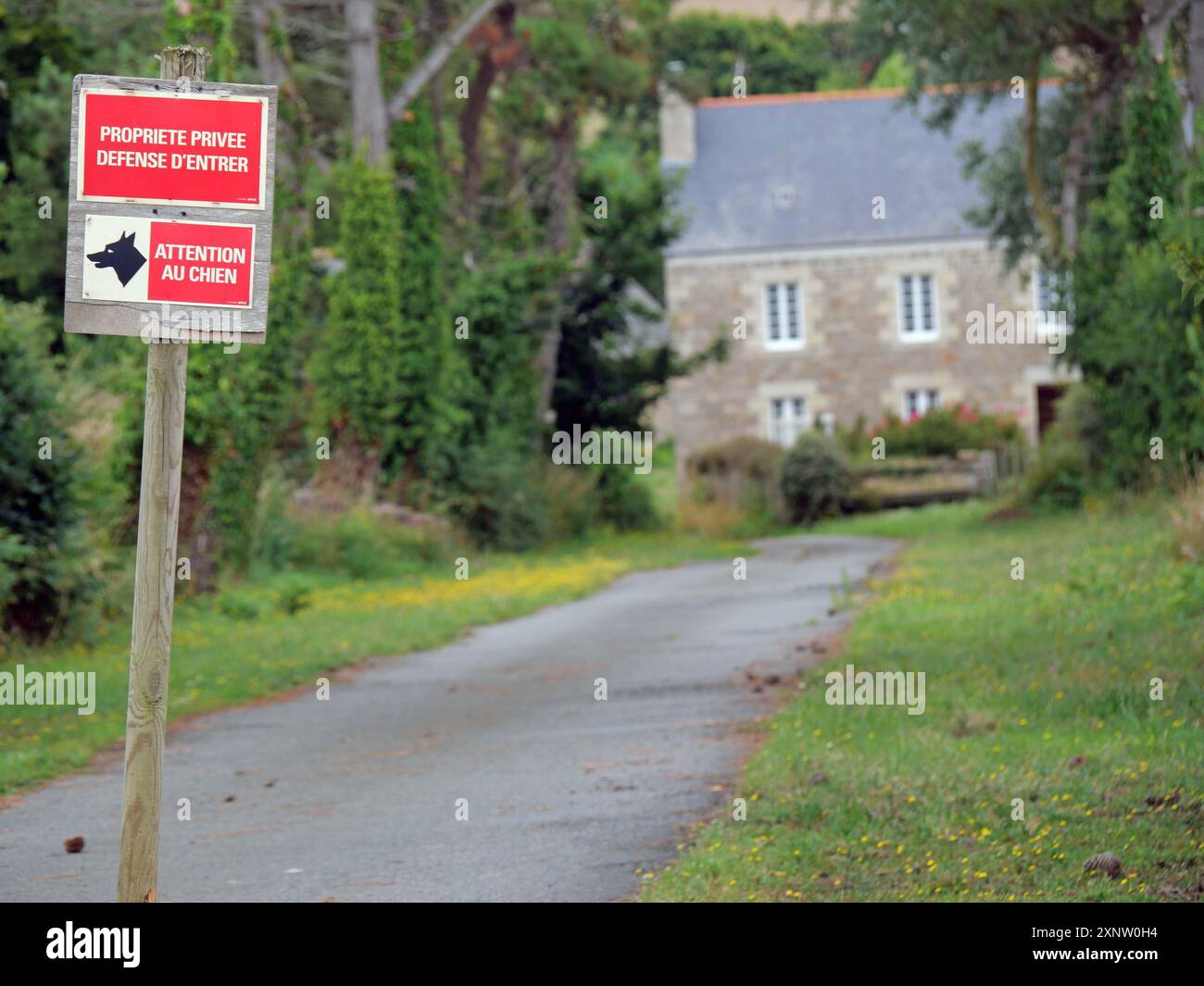 Brittany. The small town of Kerherve in the Cotes d'Armor, along the ...