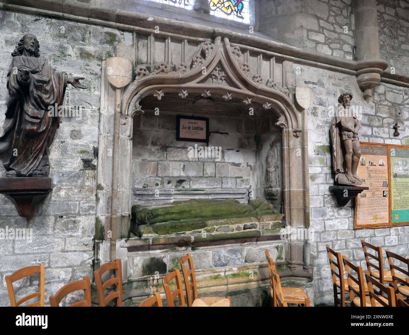 Brittany. Tomb of Canon Jean de Lantillac in the Saint-Tugdual ...
