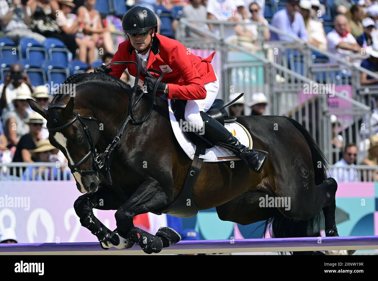 Paris, France. 02nd Aug, 2024. Belgian rider Jerome Guery with horse ...