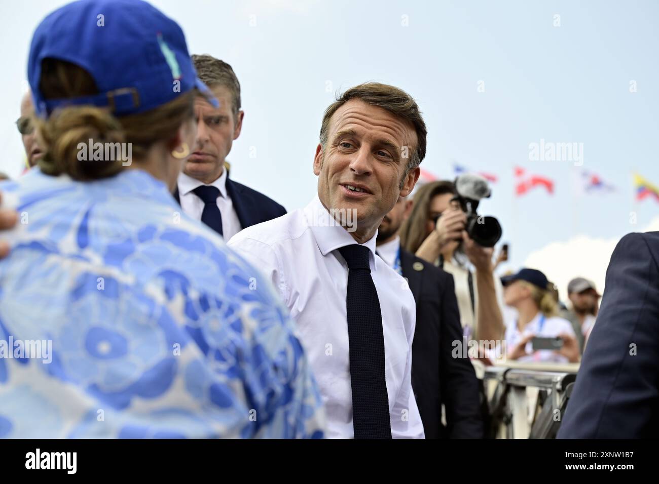 Paris, France. 02nd Aug, 2024. French President Emmanuel Macron attends ...