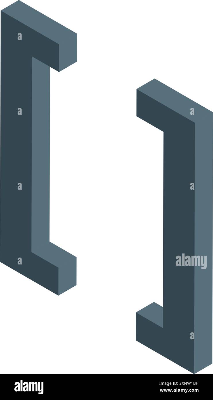 Square brackets are creating an empty space in this 3d rendering Stock ...