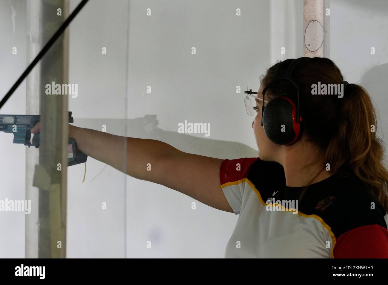 Germany's Doreen Vennekamp prepares to compete in the 25m pistol ...