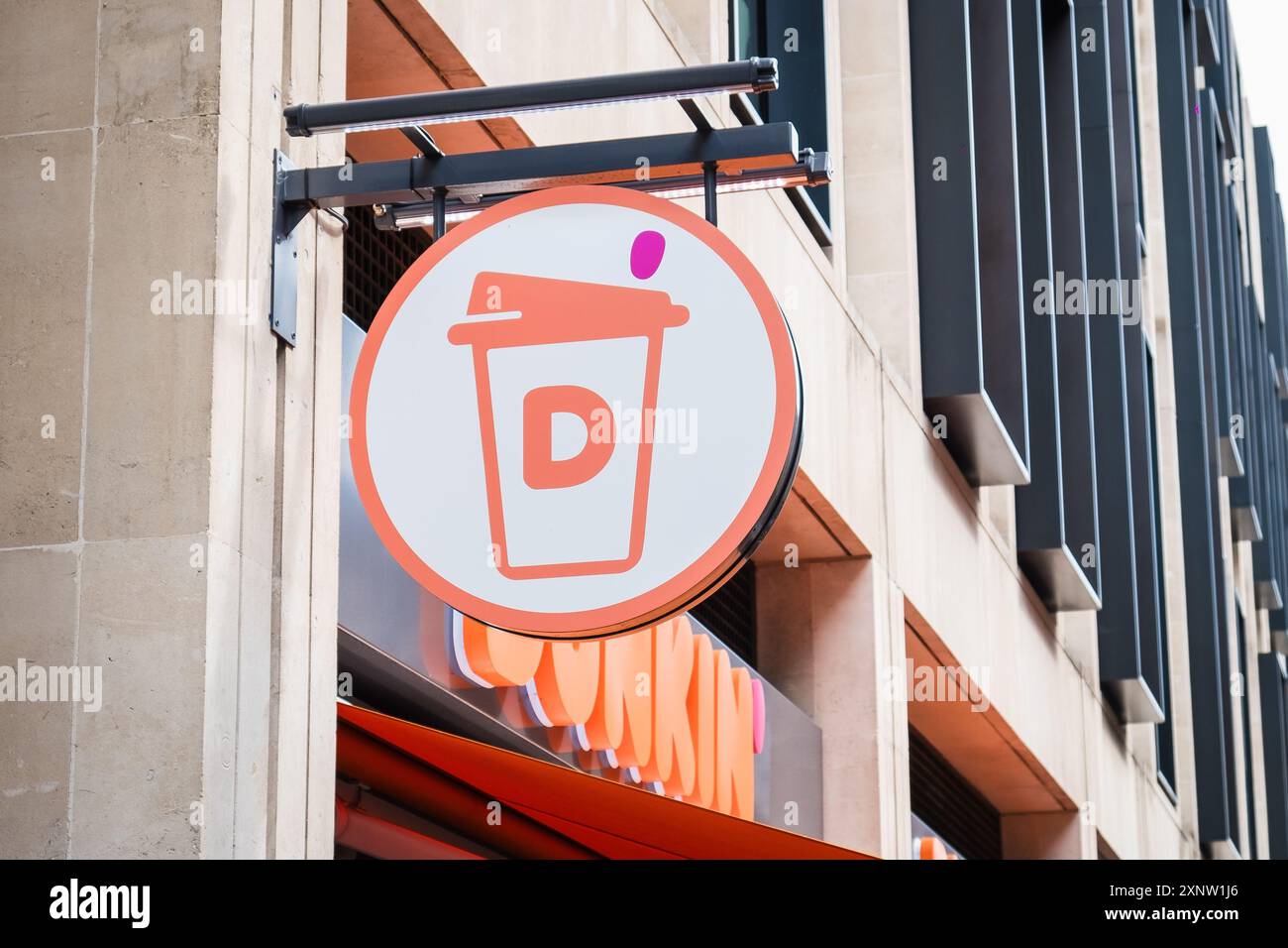 London, UK - July 24, 2024: Dunkin' Donuts cafe in London Stock Photo ...