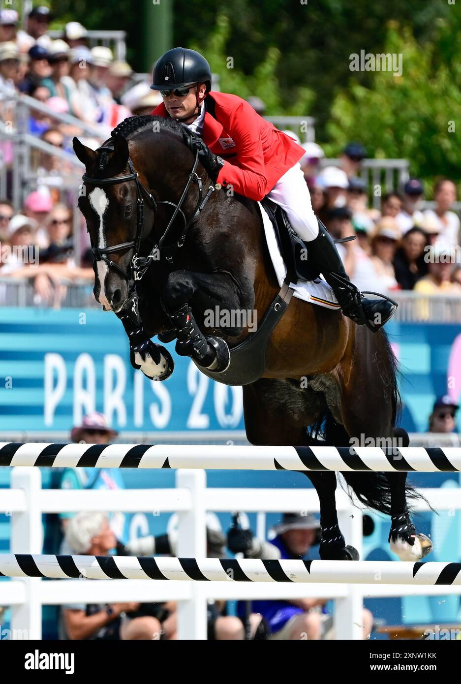 Paris, France. 02nd Aug, 2024. Belgian rider Jerome Guery with horse ...