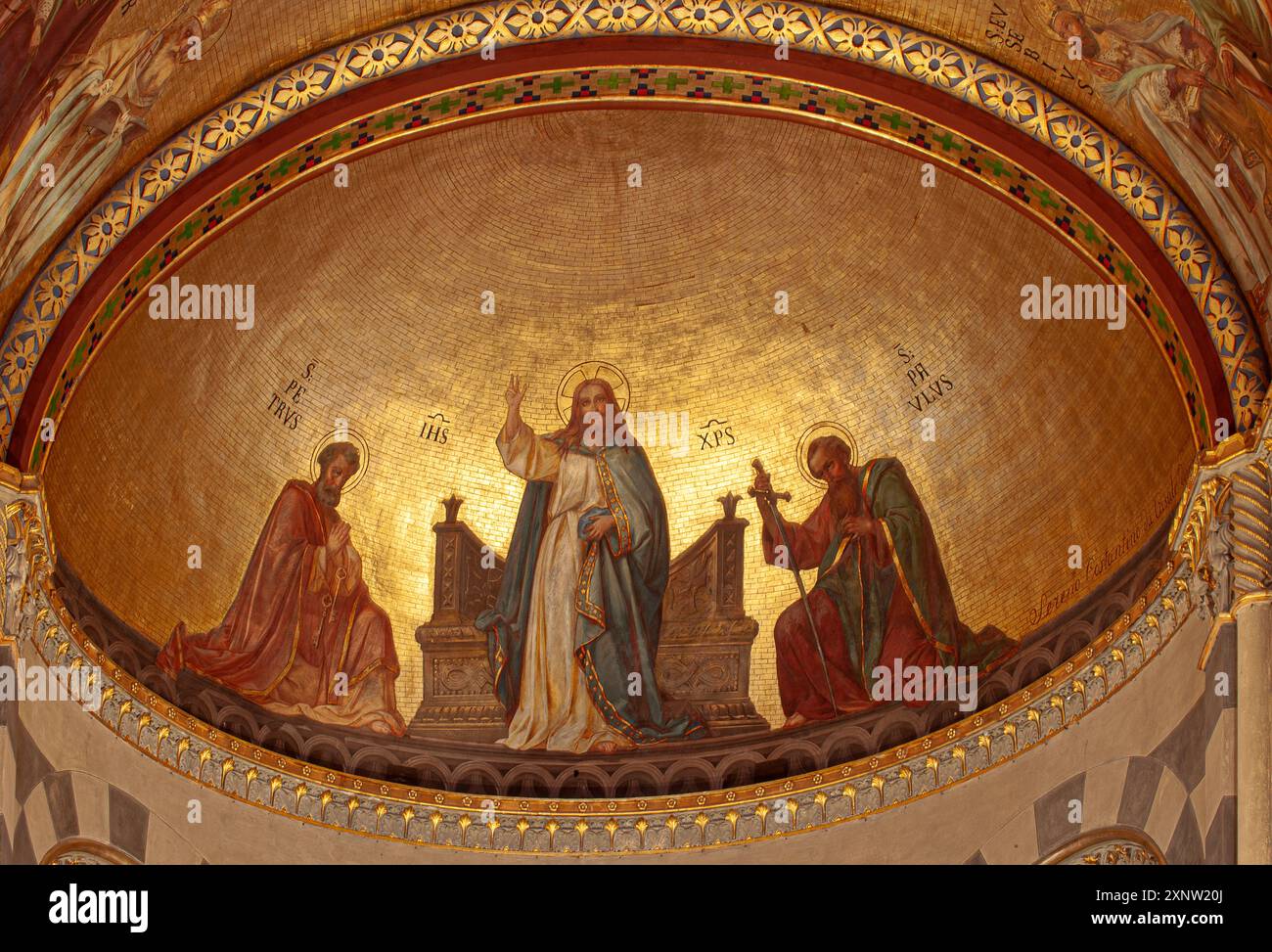 Italy Piedmont Casale Monferrato cathedral Sant'Evasio - wall paintings ...