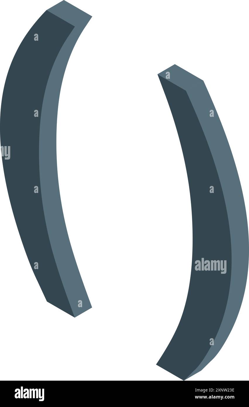 Dark gray parentheses creating a code block for software development Stock Vector Image & Art ...