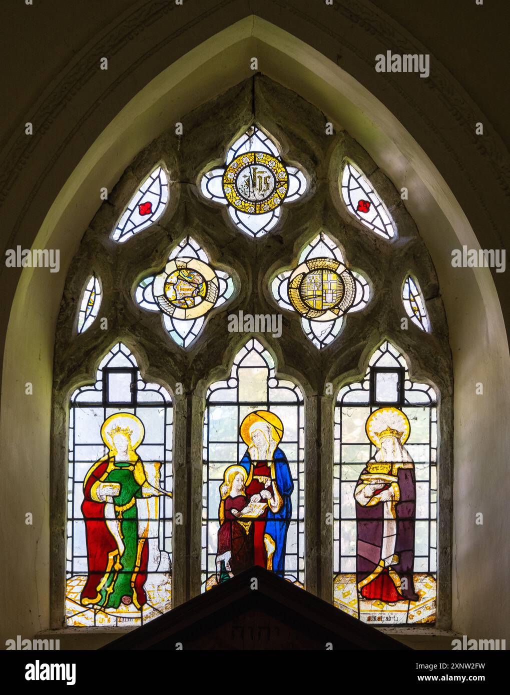 Stained glass window in St Botolph Church in the grounds of ...