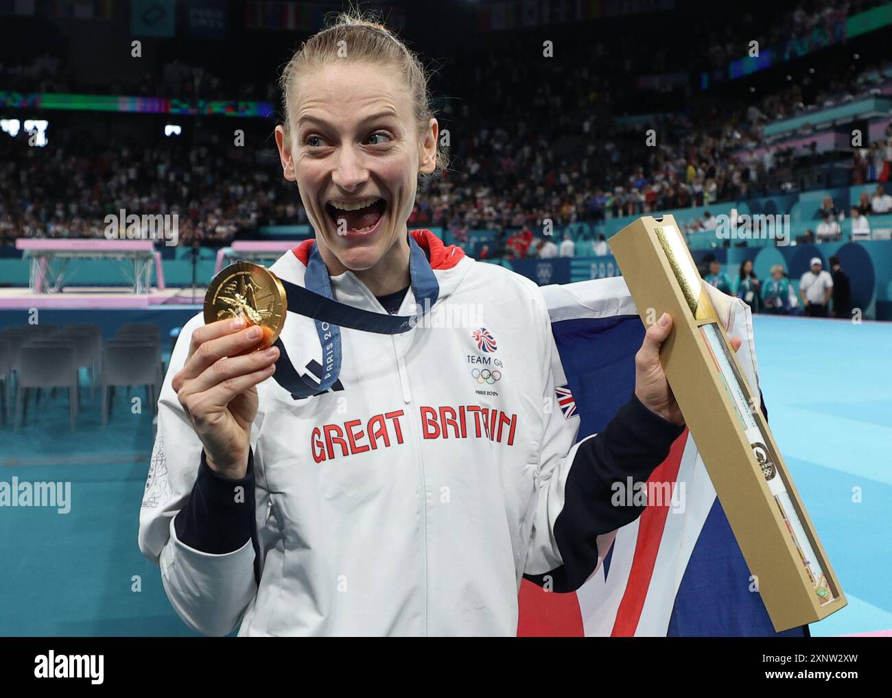 Paris, France. 2nd Aug, 2024. Gold medalist Bryony Page of Great ...