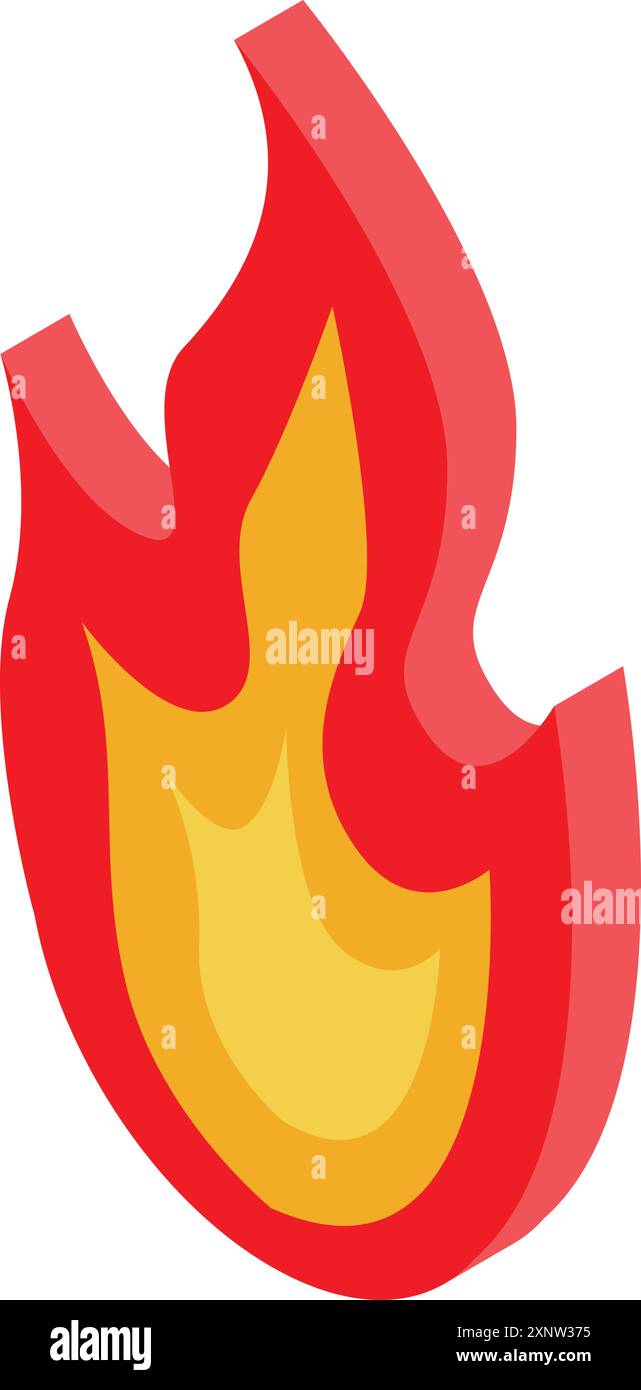 Red and yellow fire burning with high flames, a natural phenomenon that ...