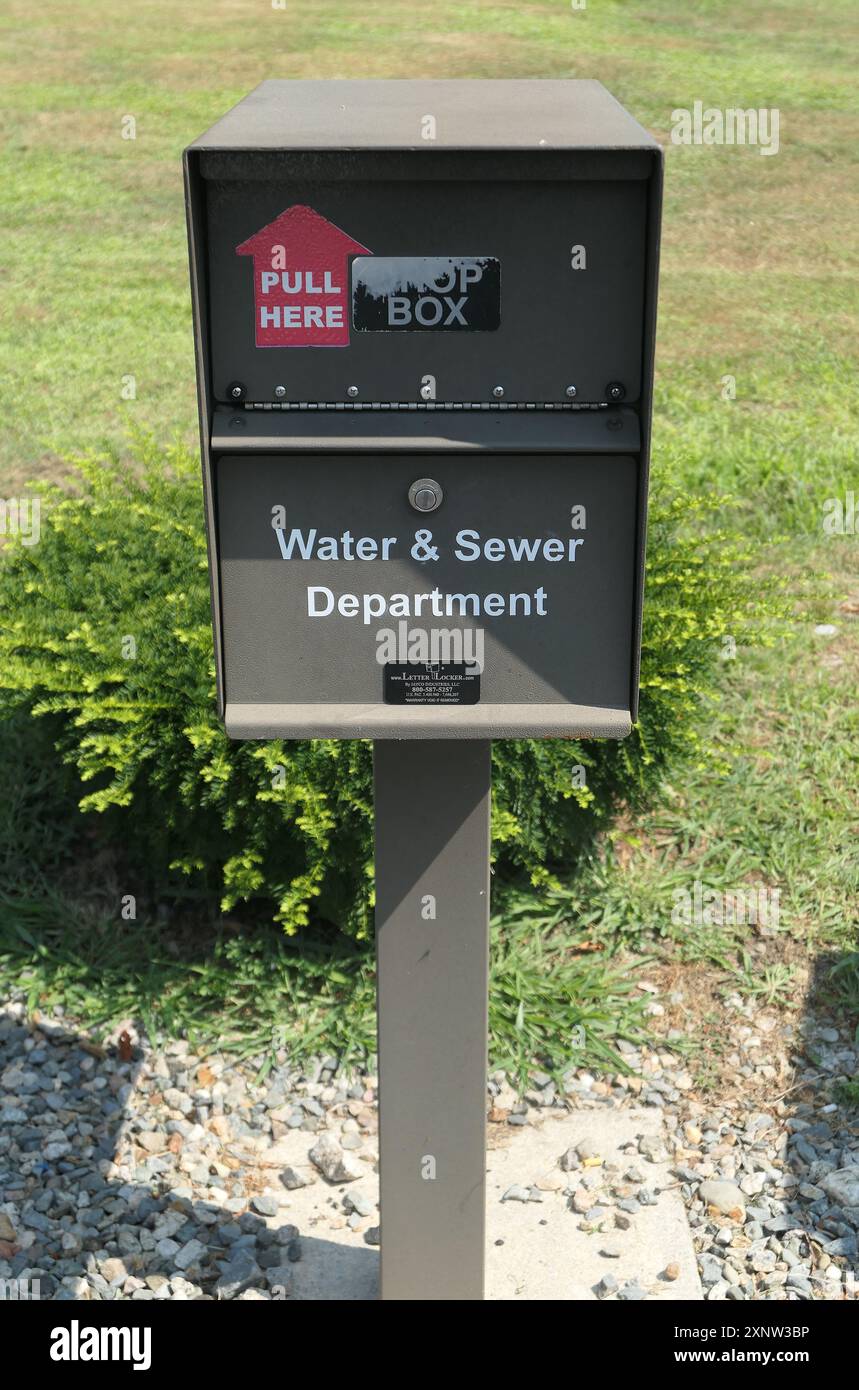 Water and Sewer Drop Box in Braintree Massachusetts USA Stock Photo - Alamy