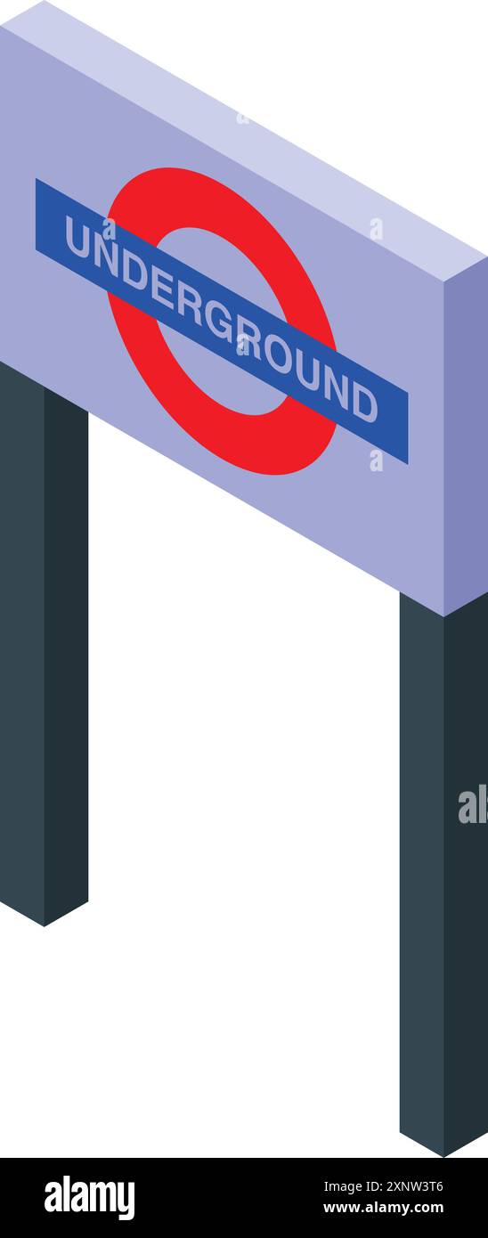 London underground sign showing the way to the subway station with its ...