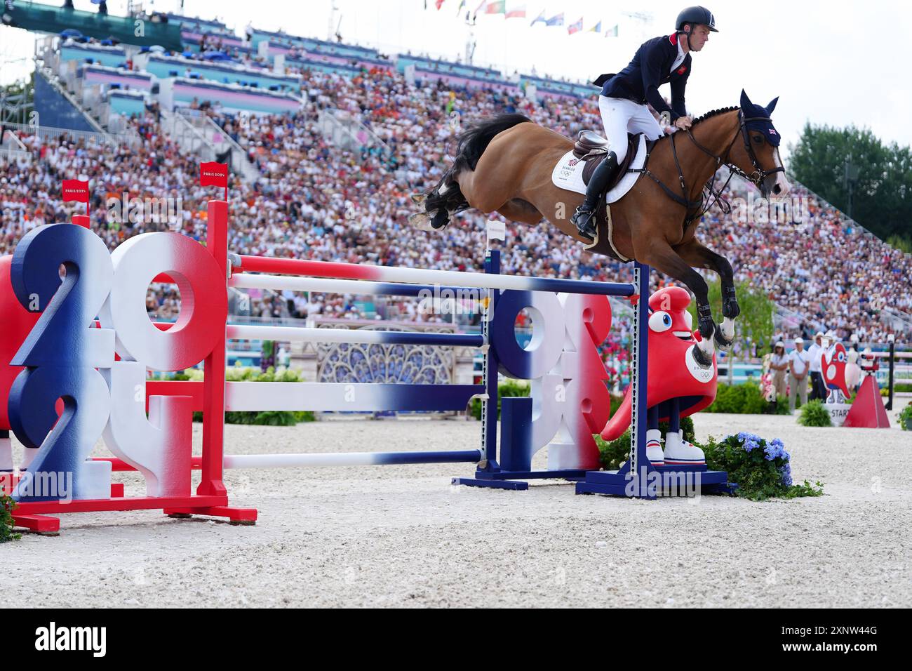 Great Britain's Scott Brash aboard Jefferson during the Jumping Team ...