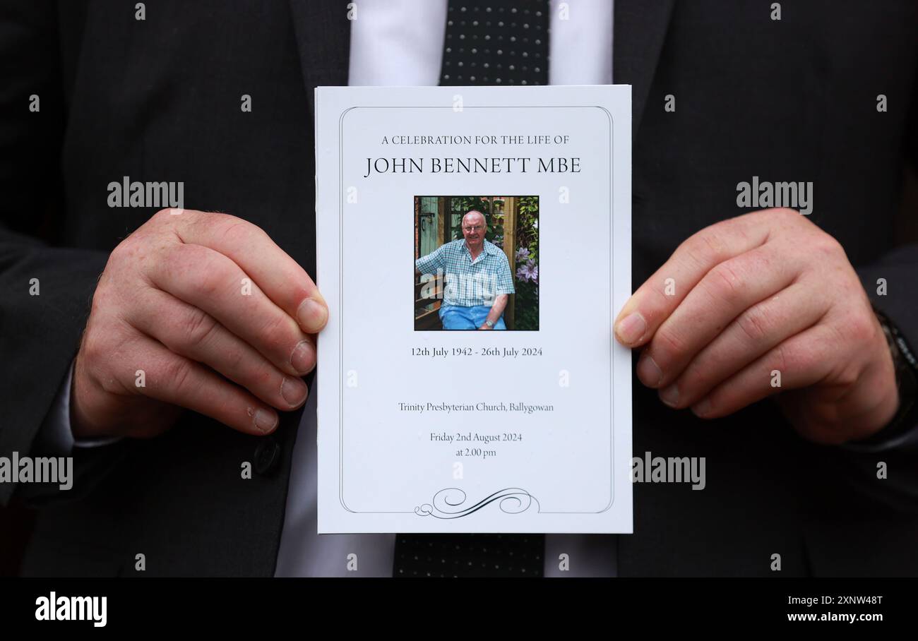 The Order of Service for the funeral of John Bennett at Trinity ...