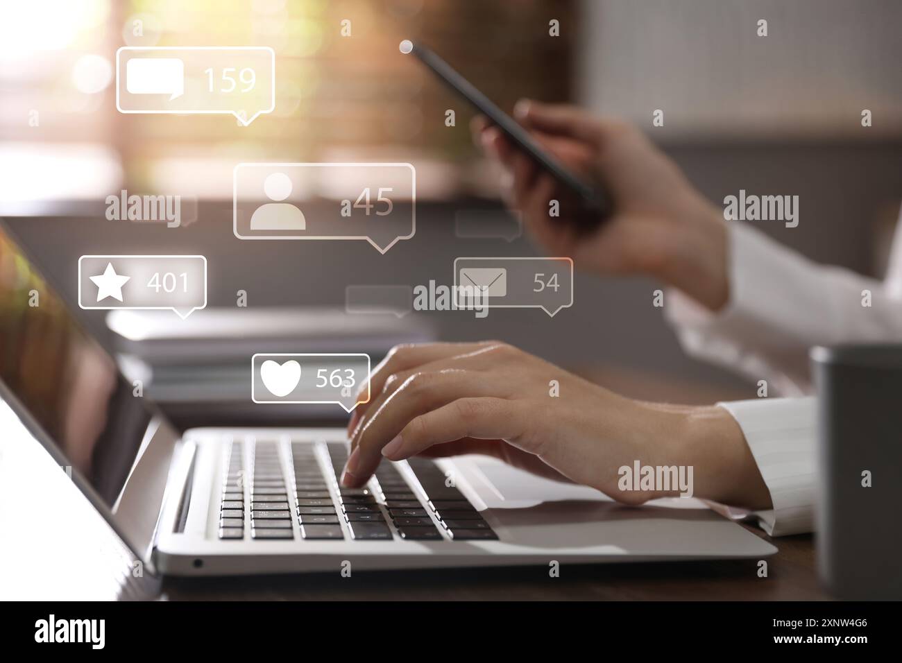 Adding likes hi-res stock photography and images - Alamy